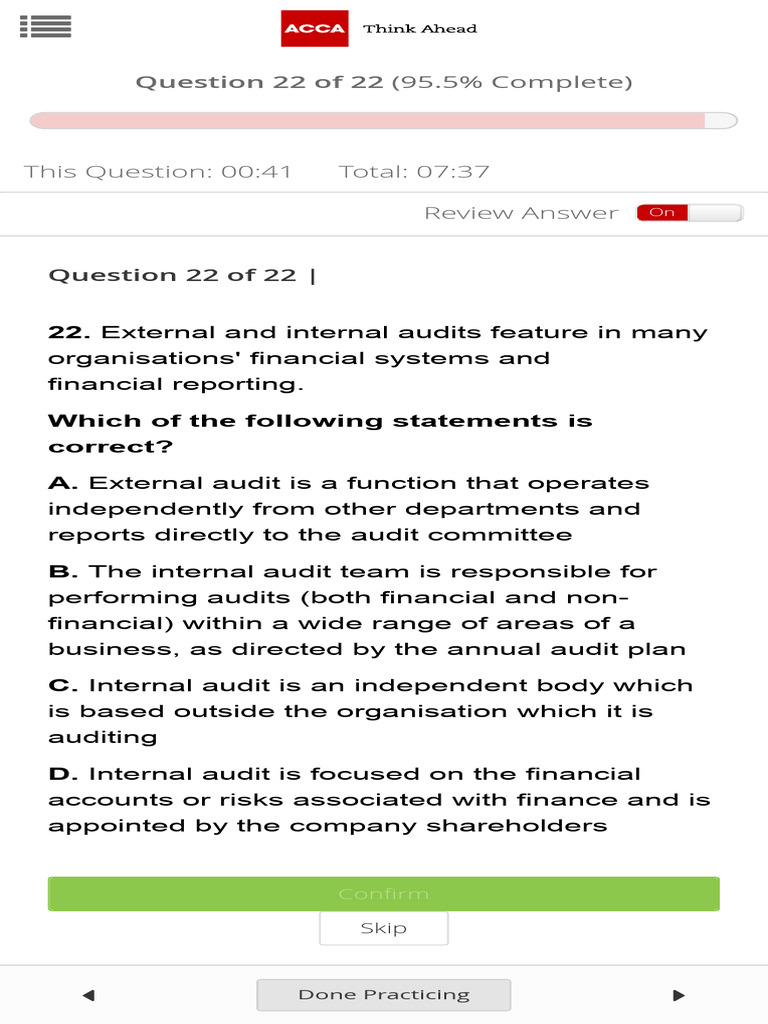 Practice Details ACCA Study Hub | PDF