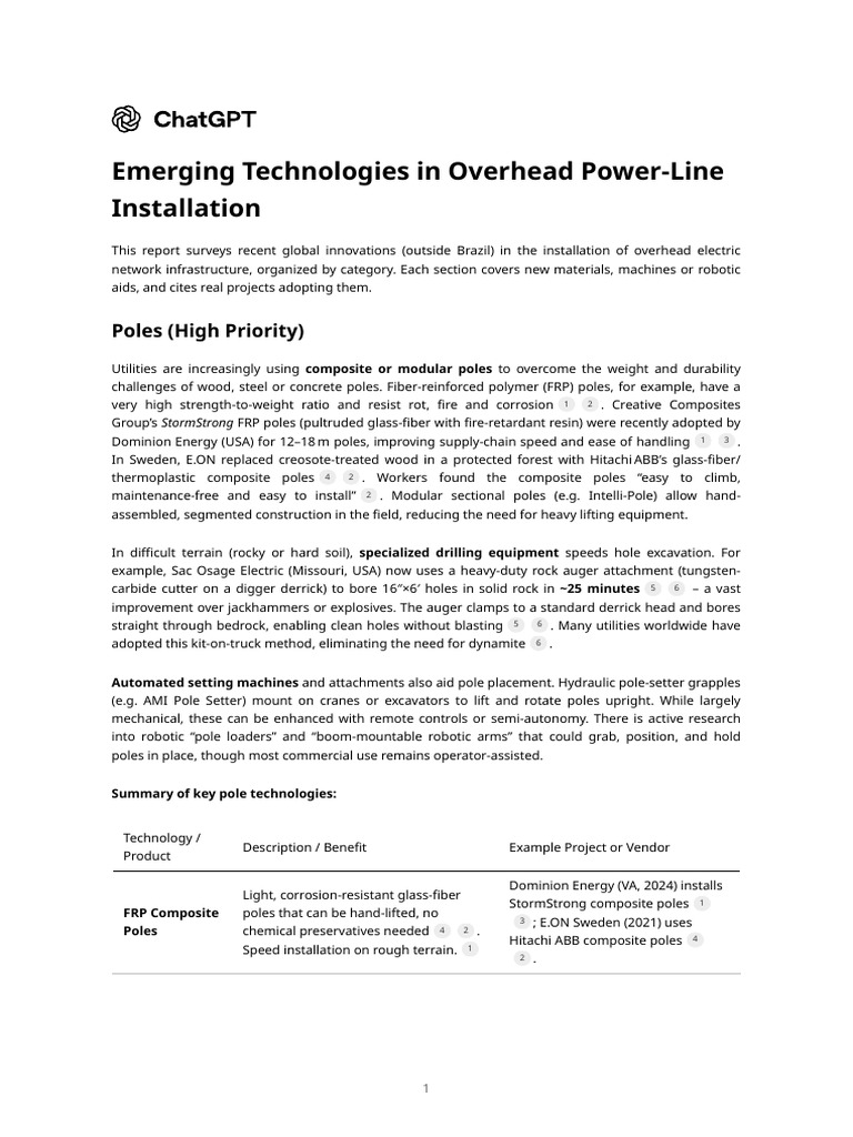 Innovations in Overhead Power-Line Installation | PDF | Crane (Machine ...