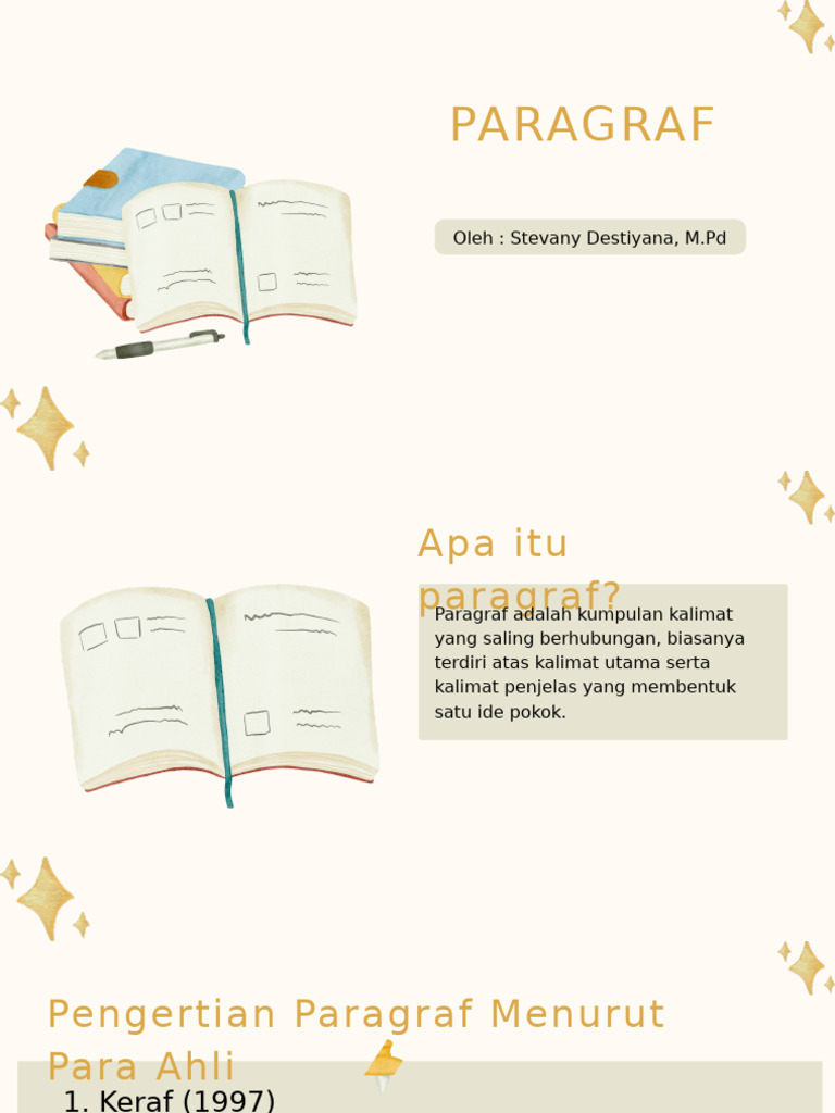 Jenis-Jenis Paragraf Presentasi Cream Cat Air | PDF