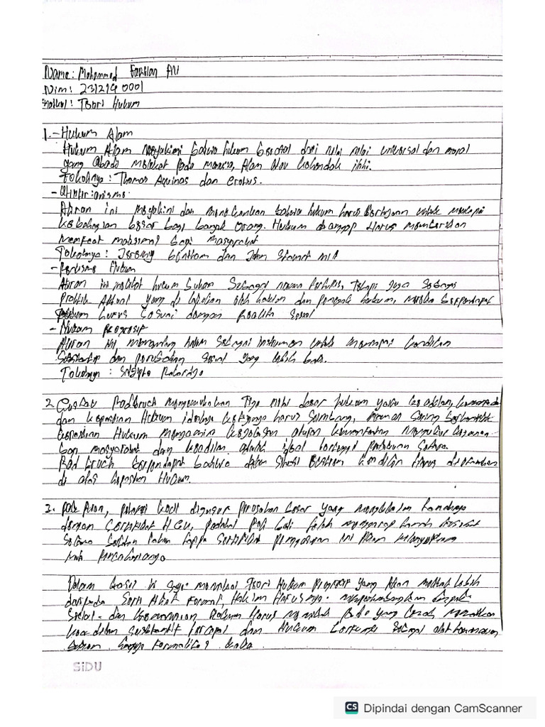 Farhan Ali Uas Teori Hukum | PDF