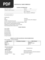 Antenatal Care Card | PDF | Gynaecology | Sexual Reproduction