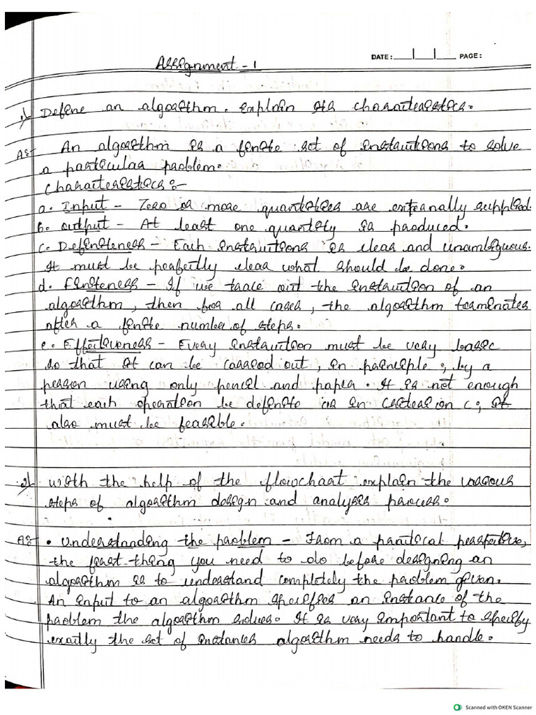 Daa Assignment 1 | PDF