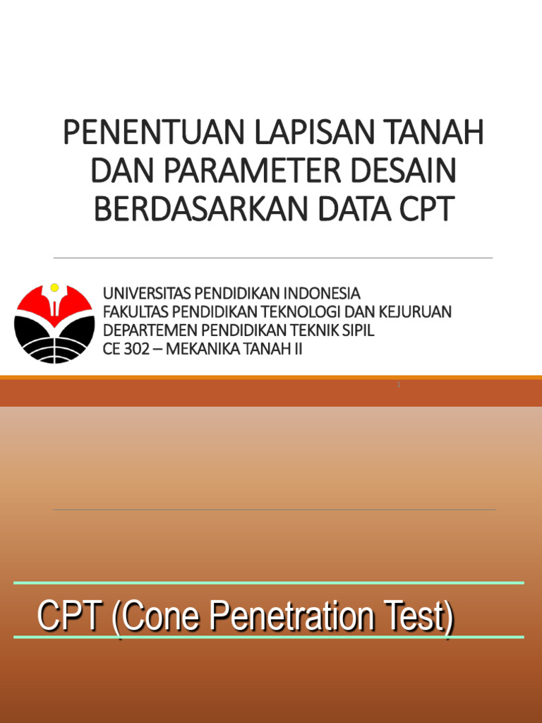 Parameter Desain Berdasarkan CPT | PDF