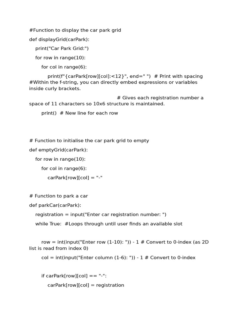 Car Park Finished+Annotated | PDF