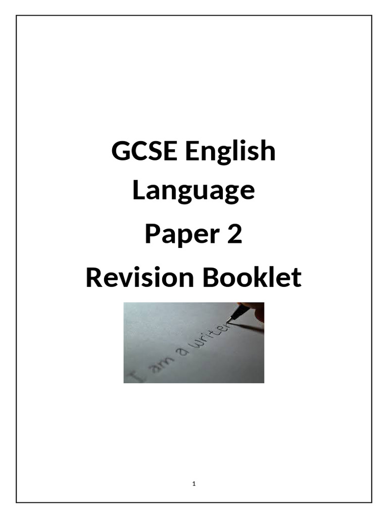Language-Paper-2-Revision-Booklet | PDF | Employment