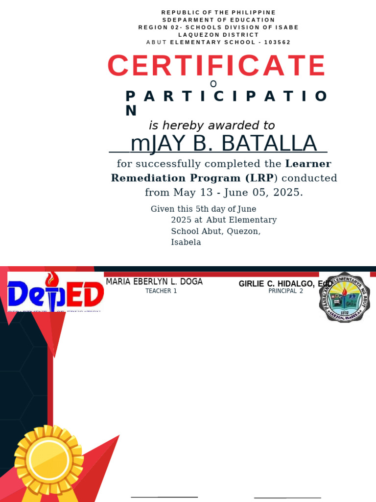 Certificate Sample Design | PDF