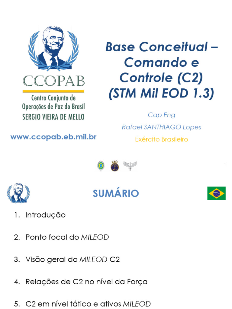 Comando e Controle no MILEOD EOD | PDF | Nações Unidas | Relações ...
