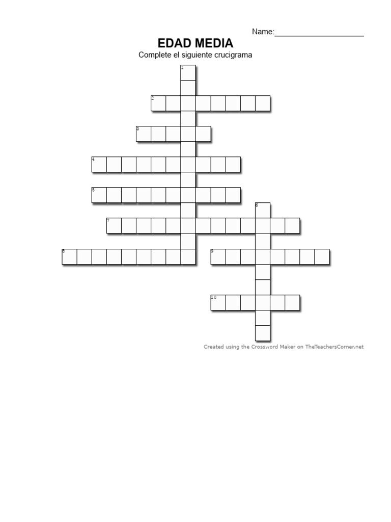 Crucigrama | PDF