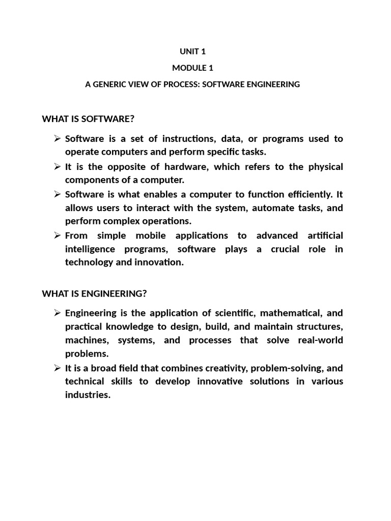 Osmania University Matrusri Engineering College Hyderabad Software Engineering Unit 1 | PDF ...