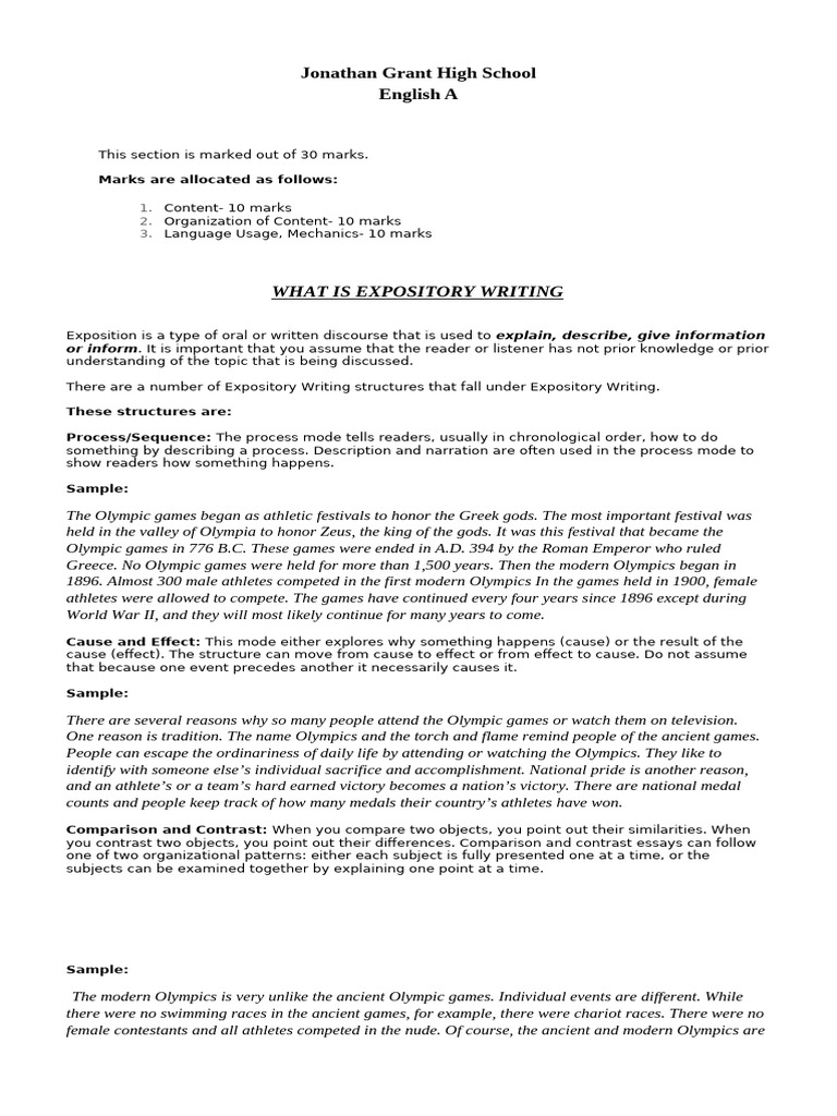 Expository Writing Notes-1 | PDF | Memorandum