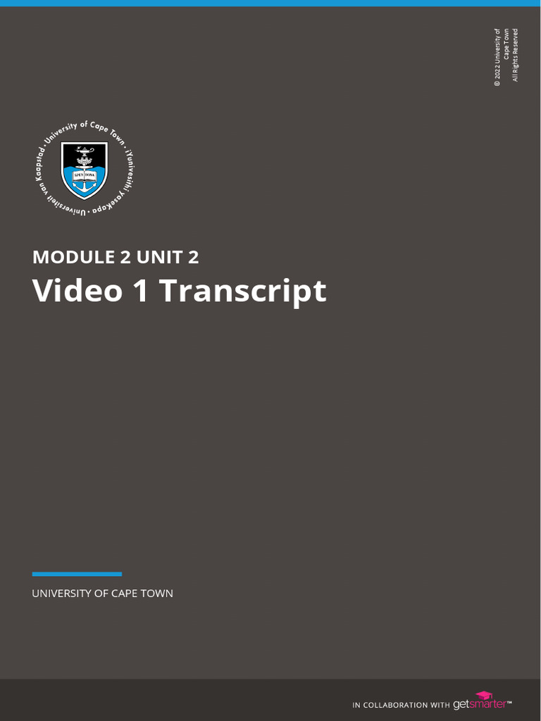 UCT OM M2U2 Video 1 Transcript Product Process Matric | PDF | Matrix ...