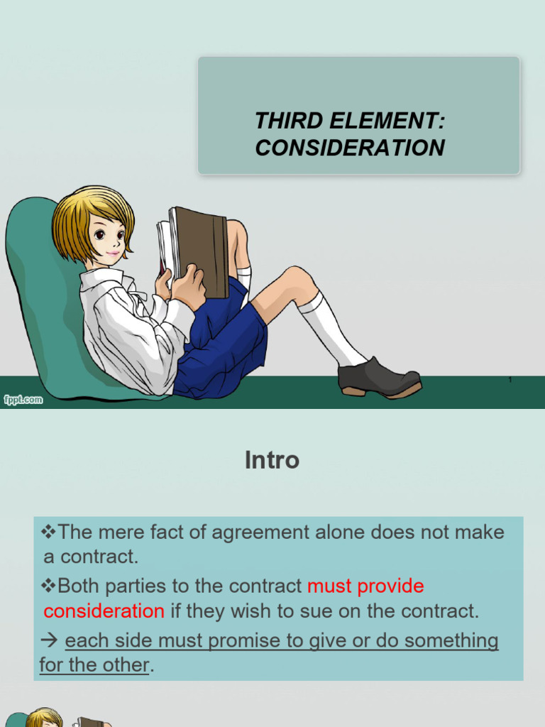 Law of Contract_elements 3 - 7 | PDF | Misrepresentation | Consideration
