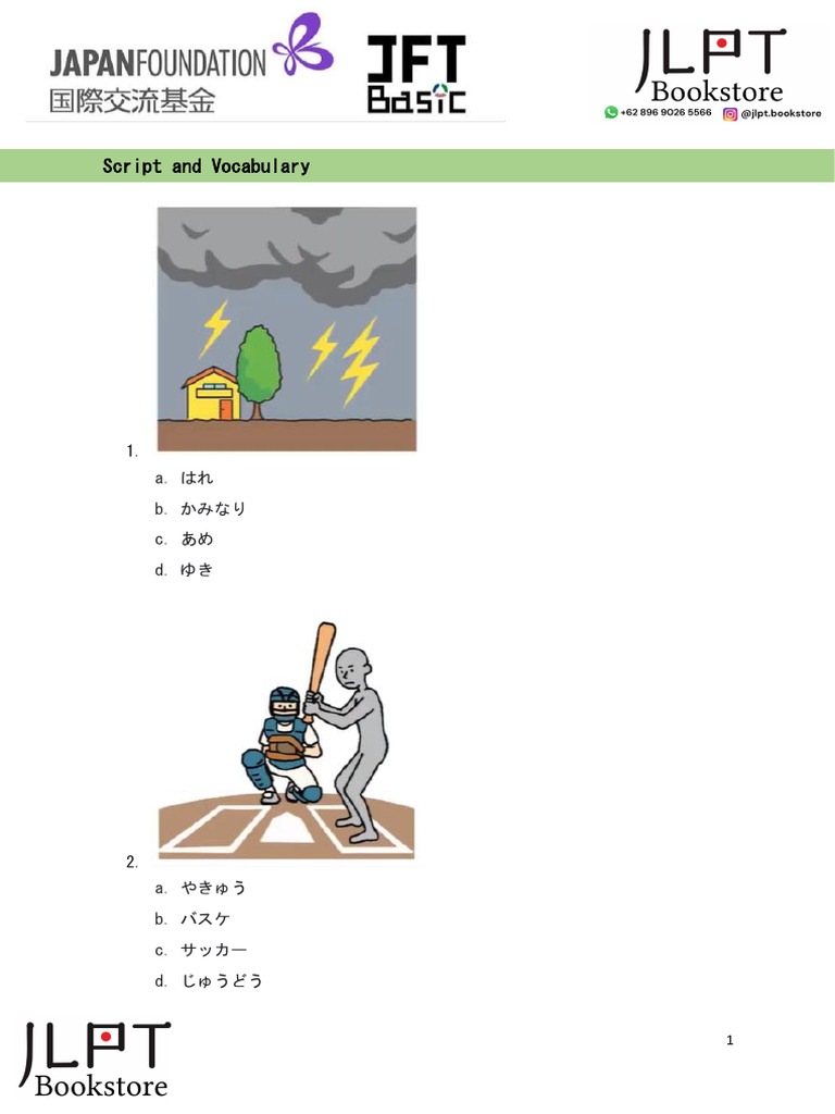Soal JFT Basic Level Intermediate 4 | PDF