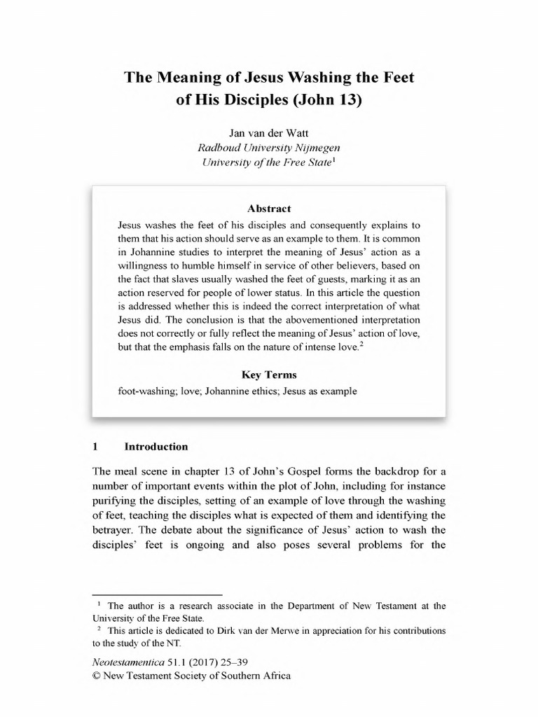 "The Meaning of Jesus Washing The Feet of His Disciples (John 13) " by ...