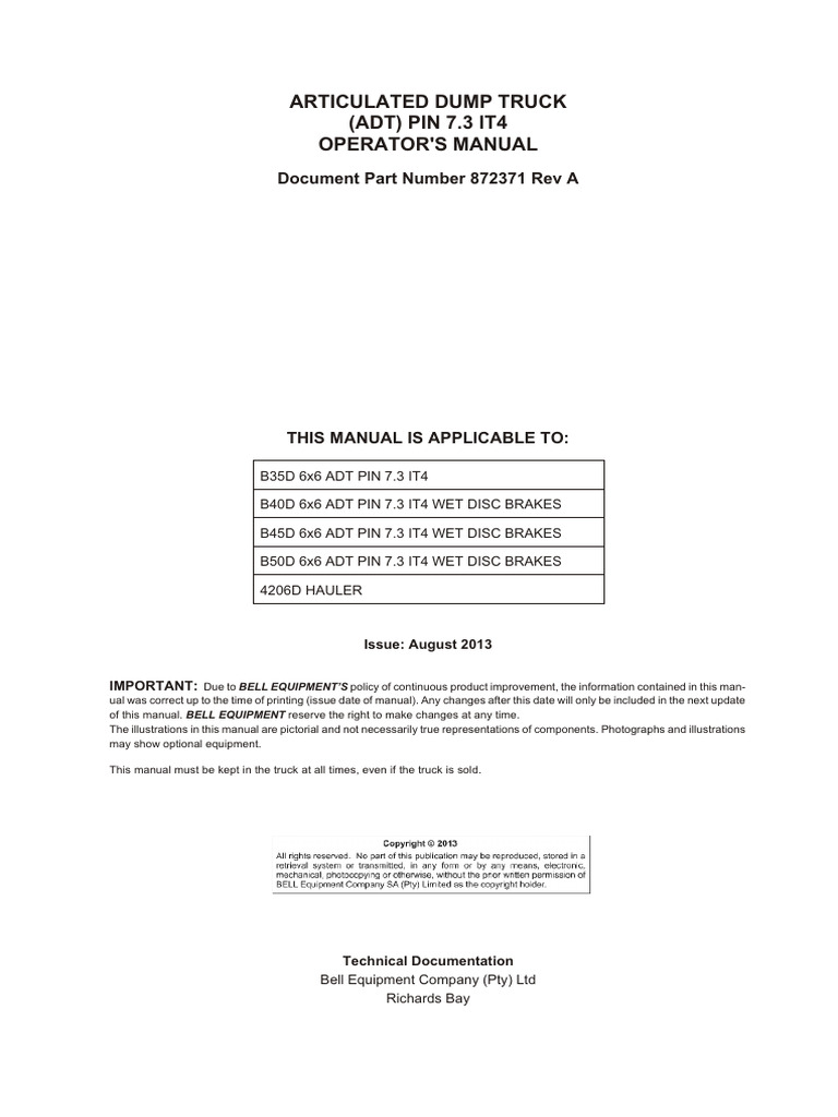 OM ADT B35 50D PIN7 3 IT4 RevA | PDF | Motor Vehicle | Vehicles