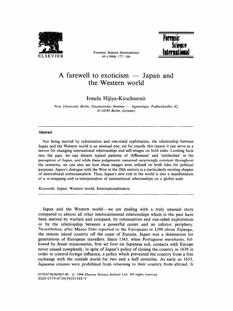 A Farewell To Exoticism Japan and The We | PDF | Japanese Language ...