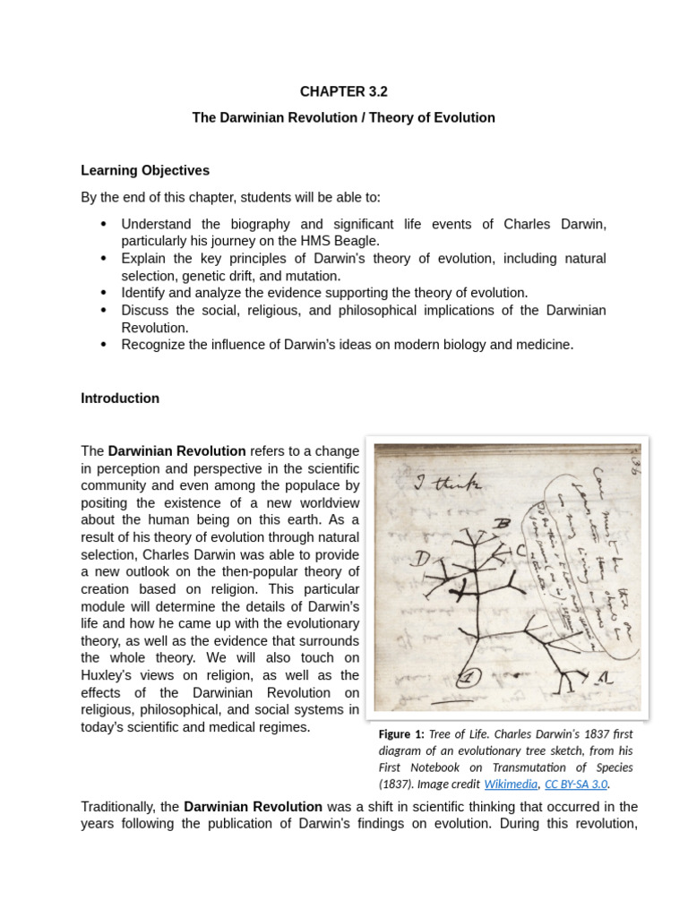 Charles Darwin Theory of Evolution | PDF | Natural Selection | Evolution