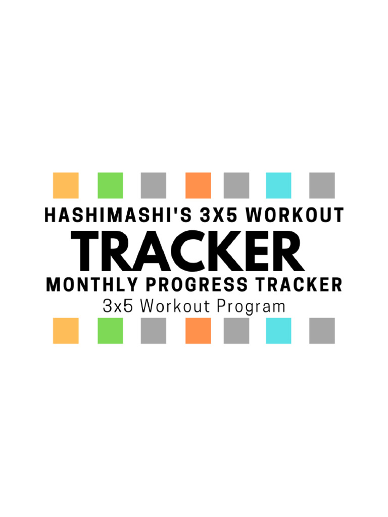 3x5 Workout Tracker | PDF | Physical Fitness | Weight