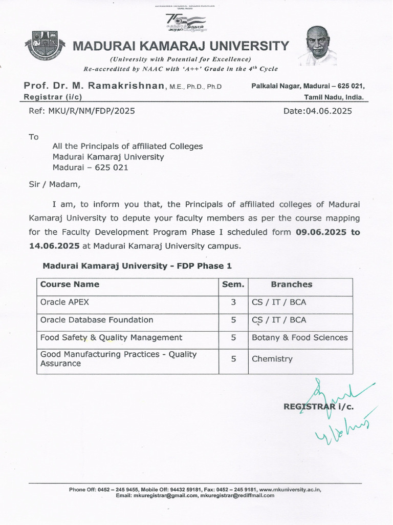 MKU - Faculty Development Program | PDF