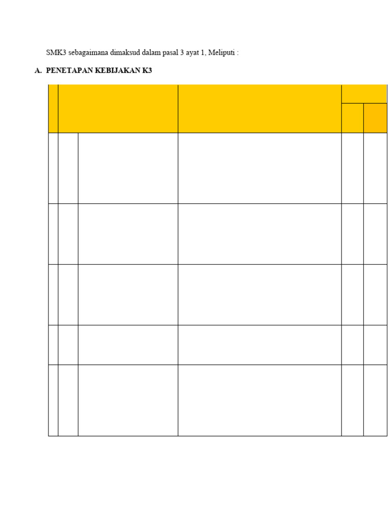 Check List Smk3 Fix | PDF