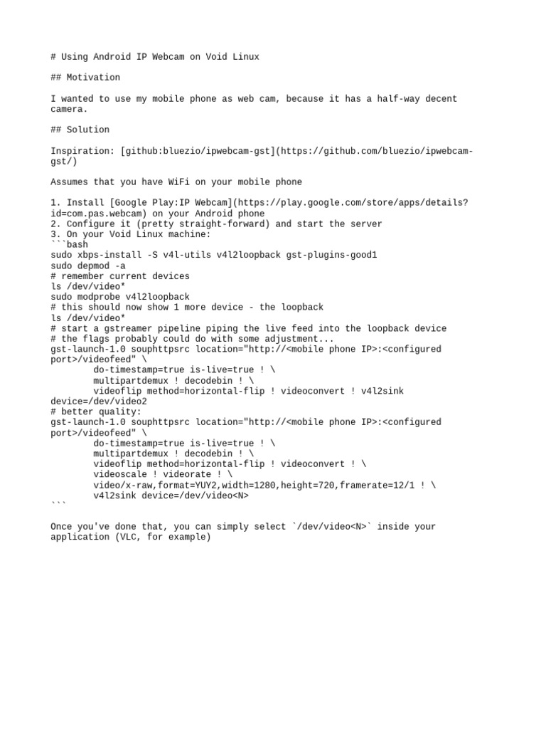 Void Ip Webcam | PDF