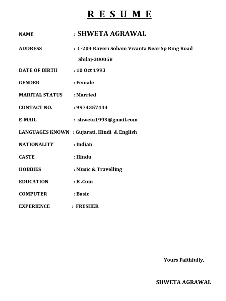 Shweta Resume | PDF