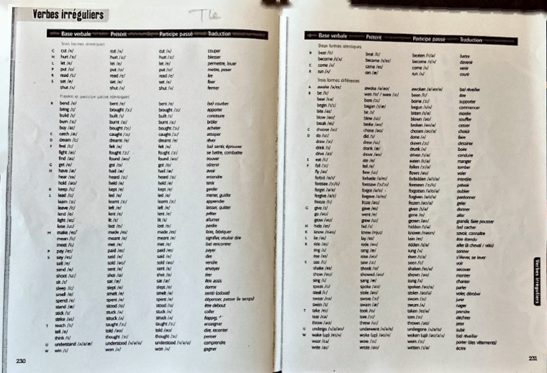 Irregular Verbs in French | PDF