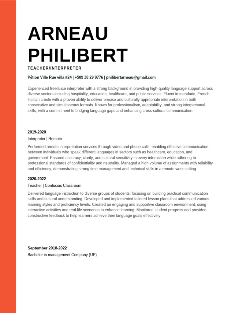 ATS Bold Accounting Resume | PDF