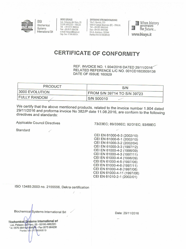 Certificat Conformite | PDF