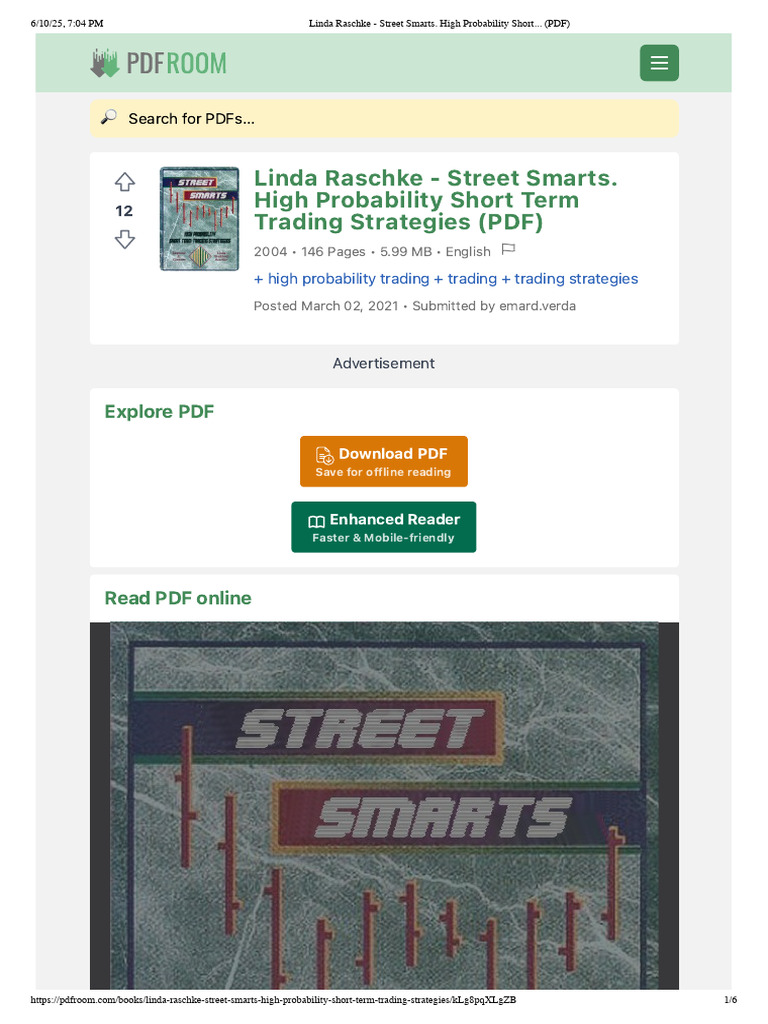 Linda Raschke - Street Smarts. High Probability Short PDF | PDF | Day ...