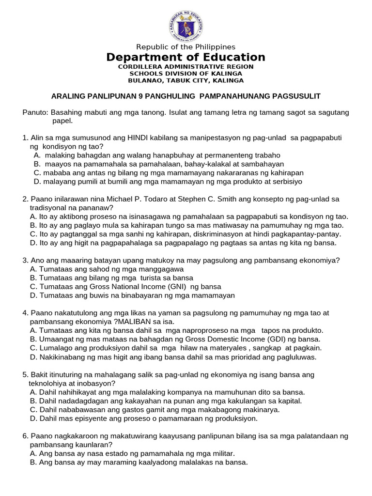 Ap9 - Q4 - TQ - Mapa NHS | PDF