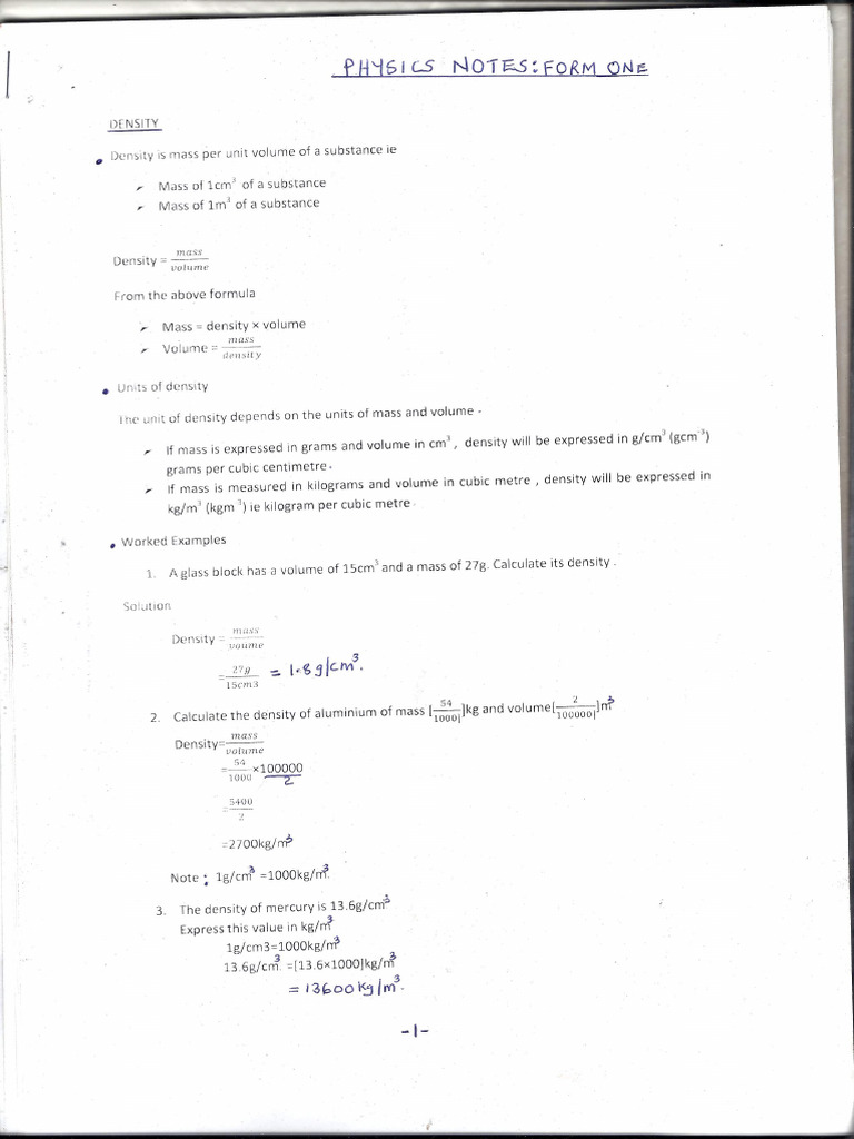Physics S.1 | PDF