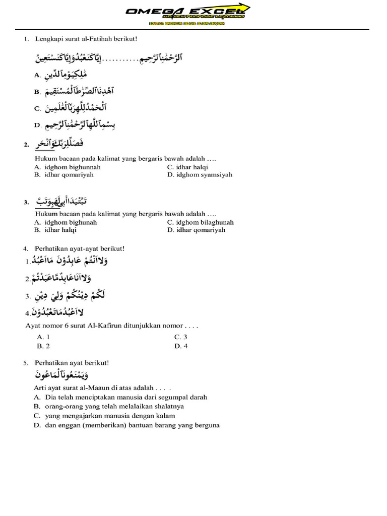 PAT PAI Tambahan | PDF