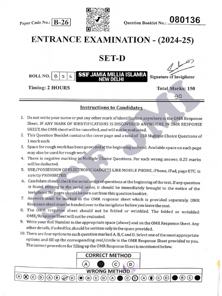 b26 Ba LLB 2024 - SSF Jmi | PDF