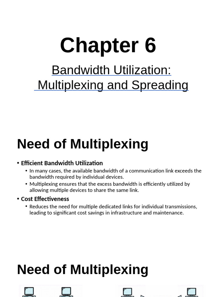 Chapter 6 - Bandwidth Utilization | PDF | Multiplexing | Wavelength Division Multiplexing