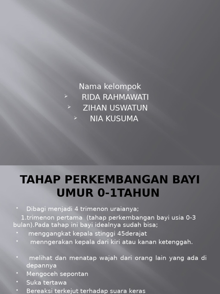 k1 Pertumbuhan Dan Perkembangan Bayi | PDF