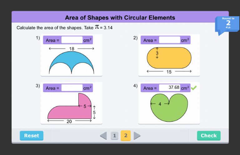 Area of Circular Elements 1 | PDF