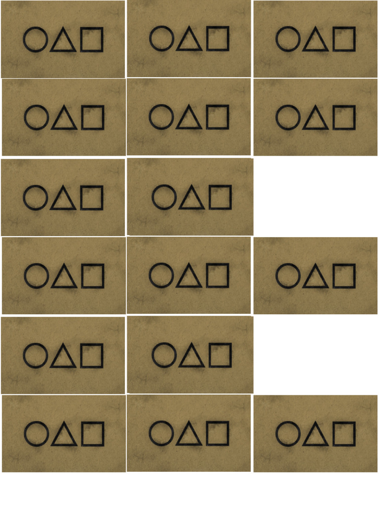 Squid Game Card Pdf