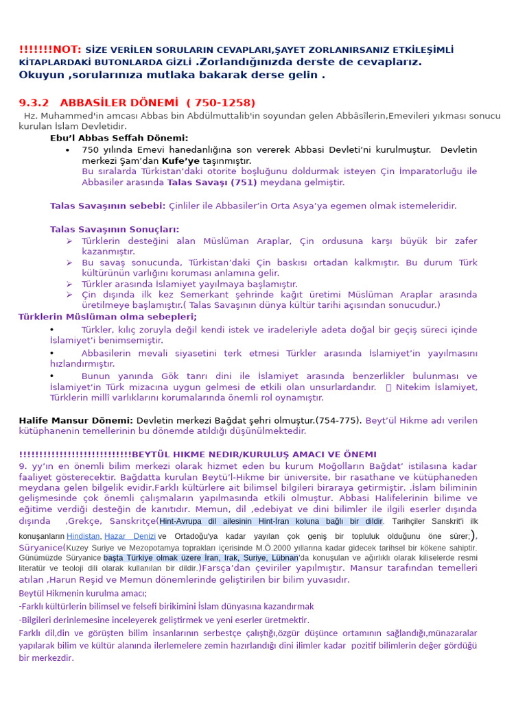 Abbasiler, Ticaret Yolları, İslam Medeniyeti | PDF