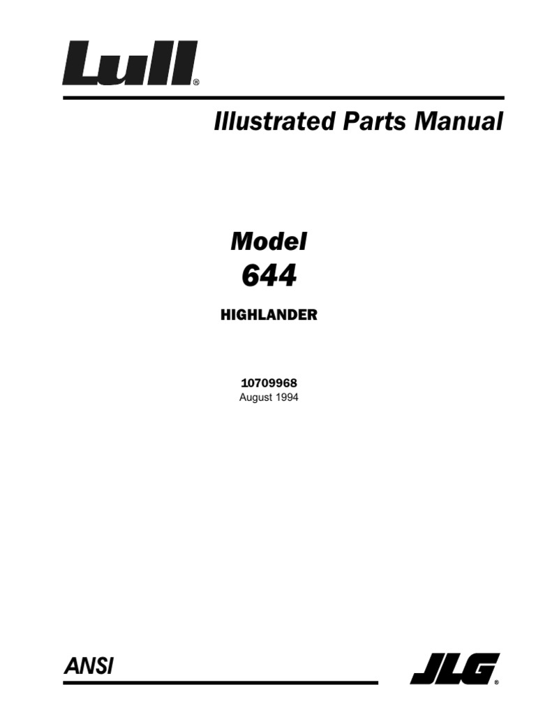 Lull Model 644 Parts 10709968 08-1994 ANSI English | PDF