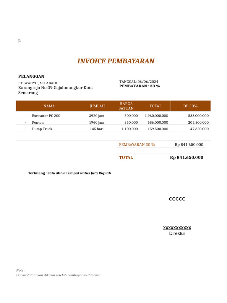 Invoice Alat | PDF