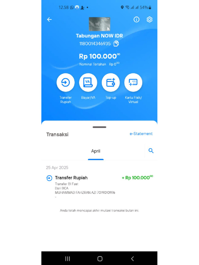 No Rek Mandiri Aji | PDF