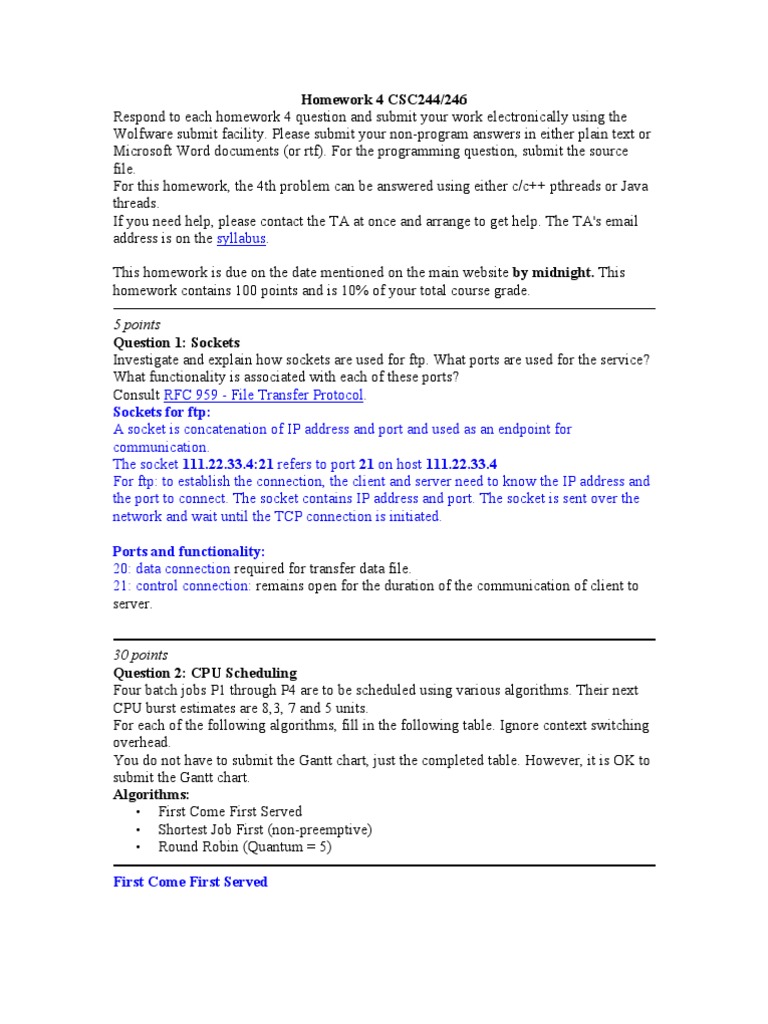 Dchuynh HW4 | PDF | Port (Computer Networking) | Network Socket
