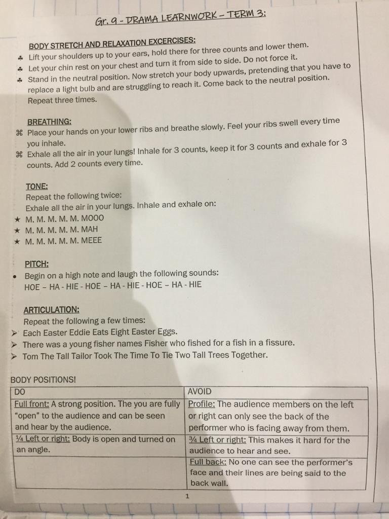 Grade 9 Drama | PDF