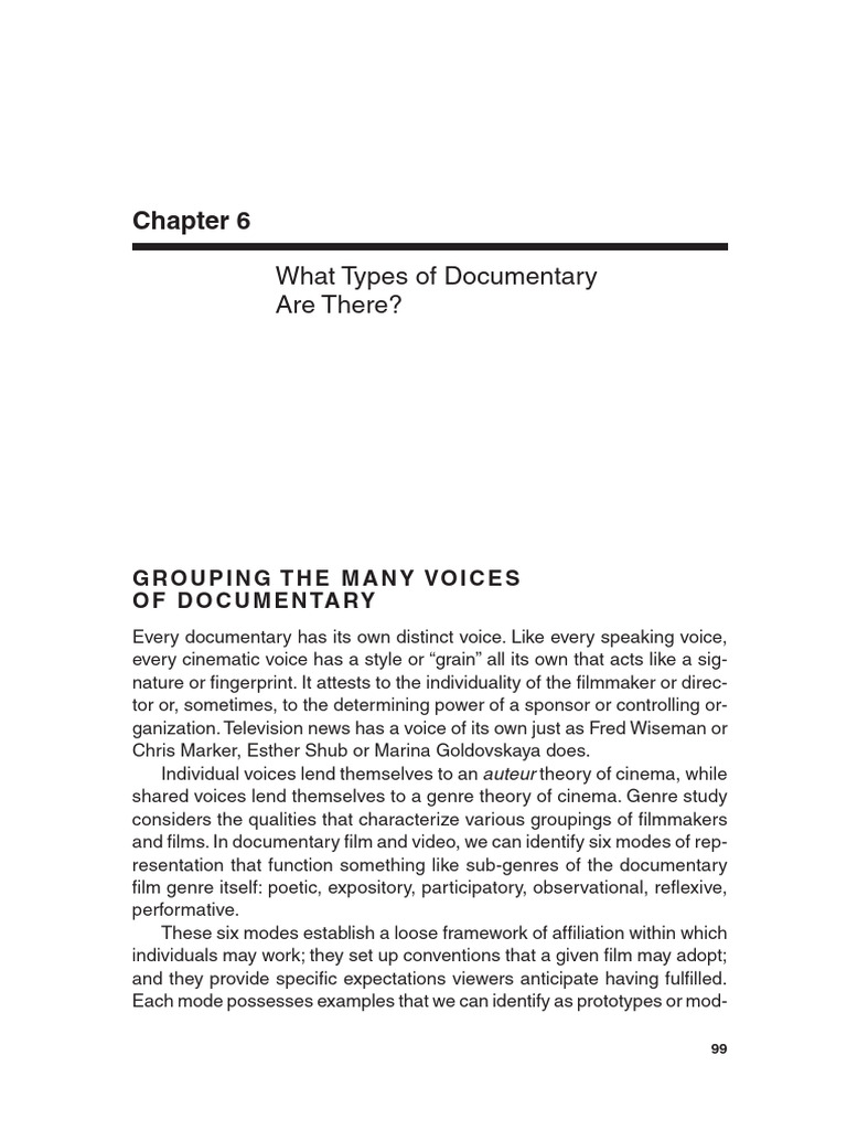 Introduction To Documentary - Types of Documentary | PDF | Documentary Film