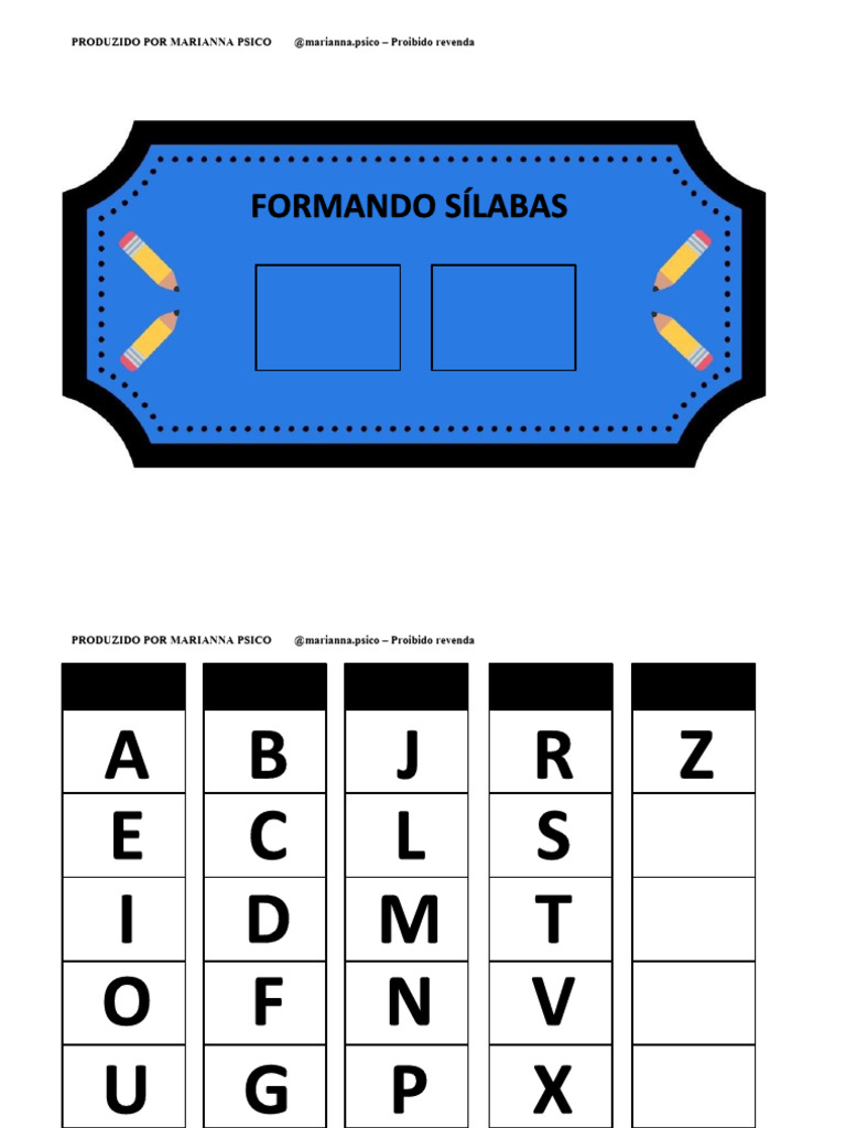 Formando Sílabas e Palavras 0403 | PDF