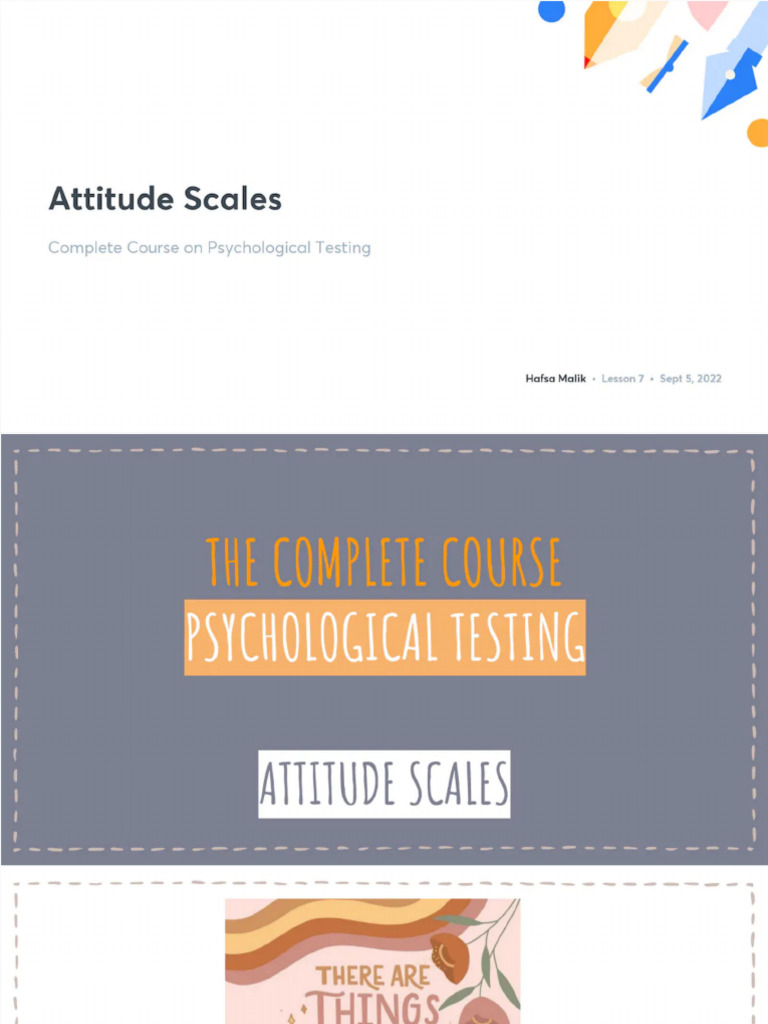 Attitude Scales With Anno | PDF