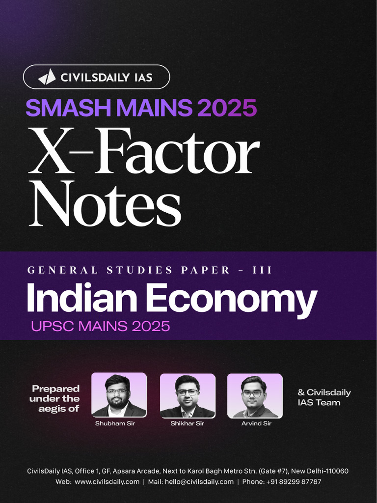 Updated Indian Economy X-Factor Notes | PDF | Gross Domestic Product ...