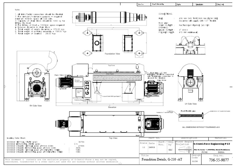 736-55-9077 Foundition GA Drawing G210-AT | PDF