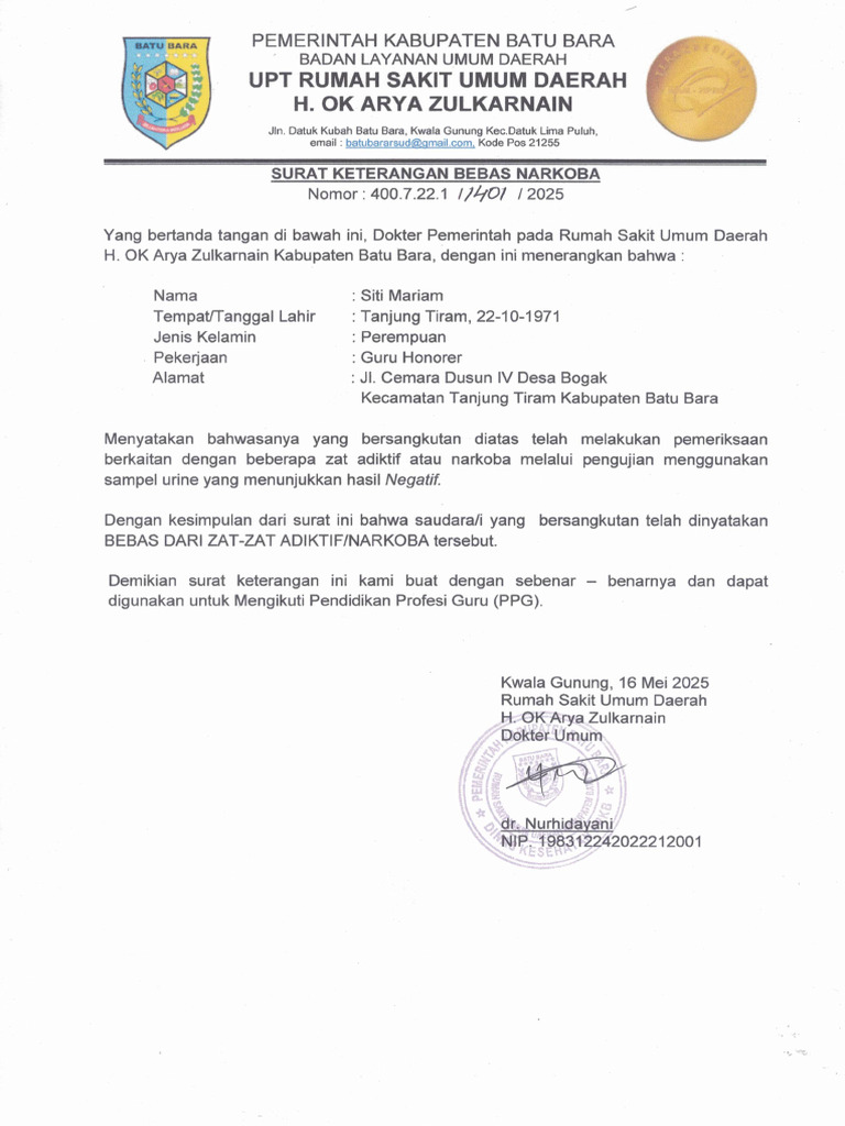 Bebas Narkoba Siti Mariam | PDF